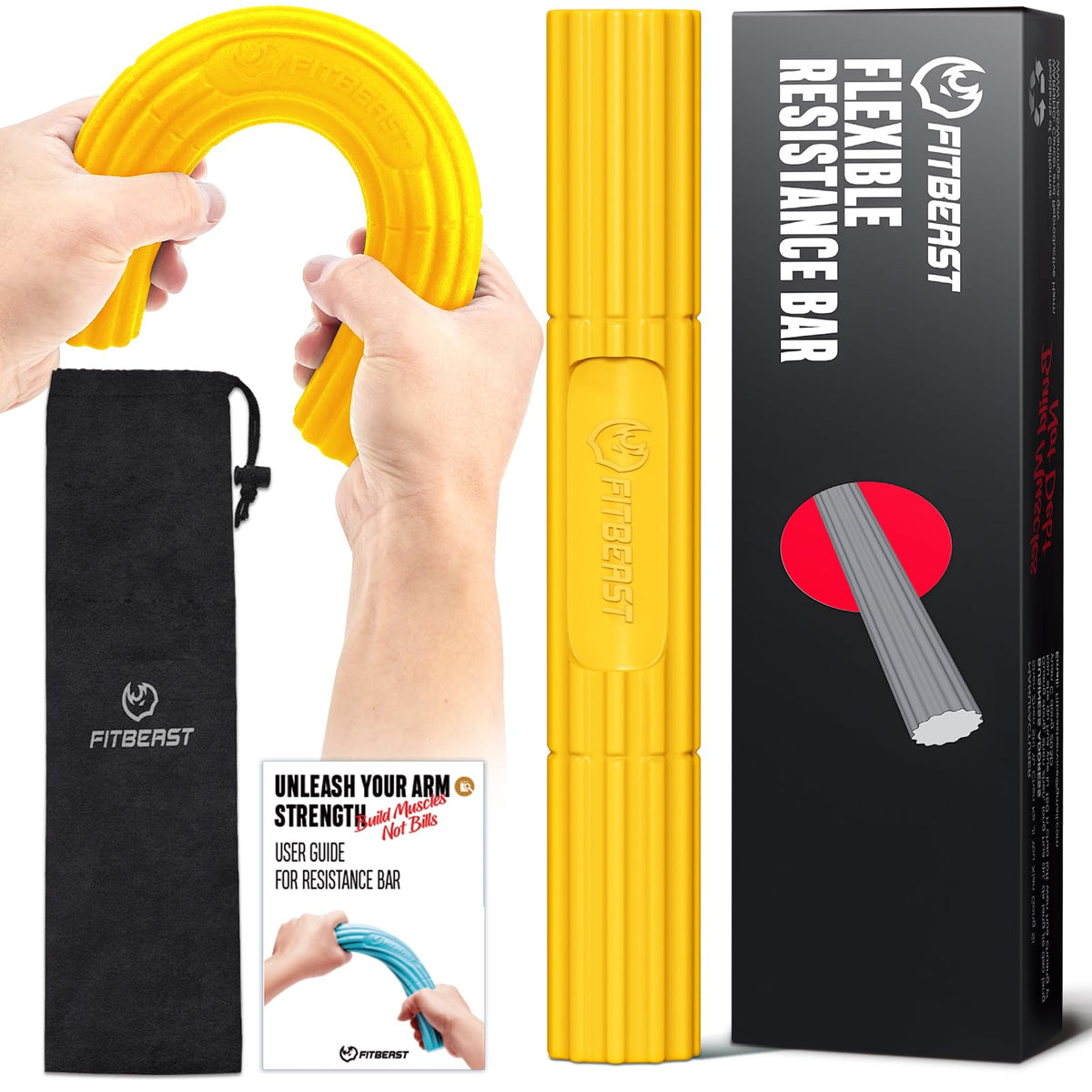 FitBeast Flex Therapy Bar, Tennis Elbow Therapy Bar - Ideal for Reliev