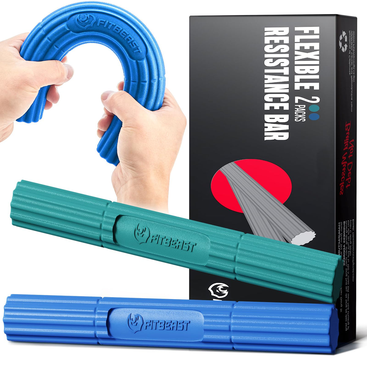 FitBeast Flex Therapy Bar, Tennis Elbow Therapy Bar - Ideal for Reliev