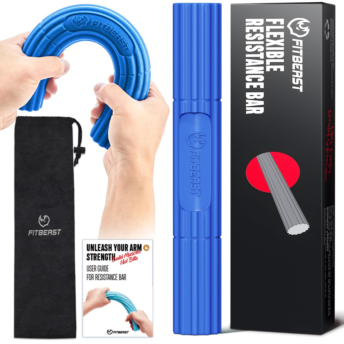 FitBeast Flex Therapy Bar, Tennis Elbow Therapy Bar - Ideal for Reliev